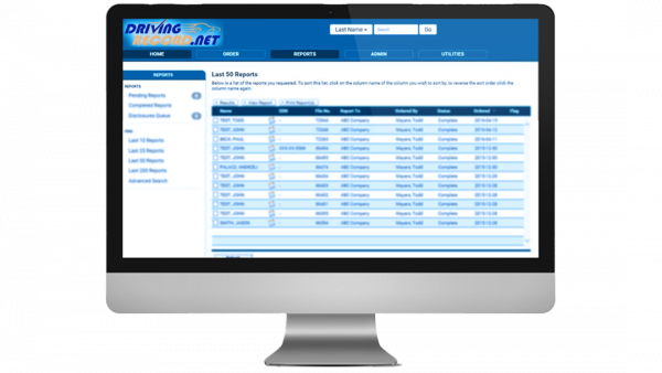 Driving Record - Instant Driving Records