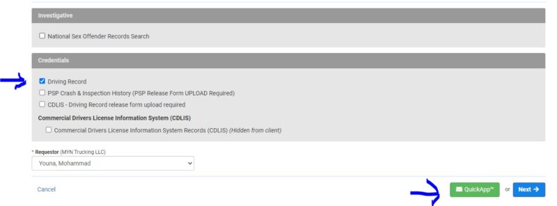 QuickApp - Electronic Release Form - DrivingRecord.net